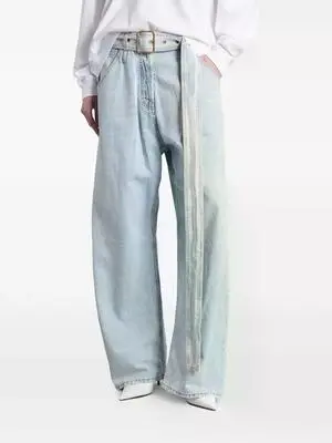 DARKPARK Dalila Belted Wide-leg Jeans - Blue