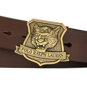 Ralph Lauren Tiger Buckle Leather Belt