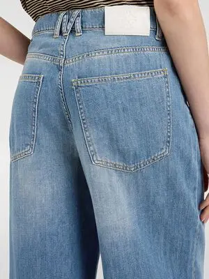 Momoni High-waisted Wide Leg Jeans In Cotton