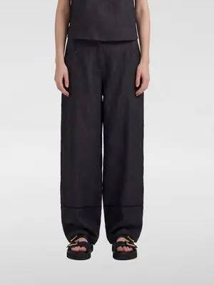 Momoni High-waisted Wide-leg Linen Palazzo Trousers