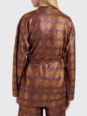 Momoni Abstract Print Viscose Robe-style Cardigan