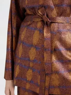 Momoni Abstract Print Viscose Robe-style Cardigan