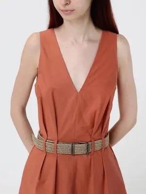 Brunello Cucinelli A-line Mini Dress - Orange