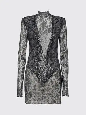 Philipp Plein Long-sleeved Lace Sheath Mini Dress