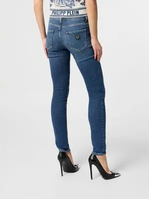 Philipp Plein Skinny Jeans With Logo Detail