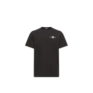 Moncler Logo Cotton T-shirt - Black