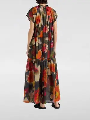 Momoni Otero Floral Print Silk Maxi Tunic
