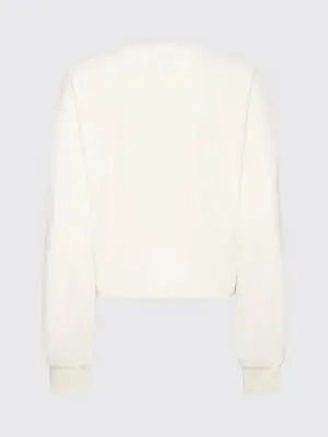 PLEIN SPORT Embroidered Cotton Terry Cropped Sweatshirt