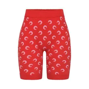 MARINE SERRE Moon Print Bouclette Shorts
