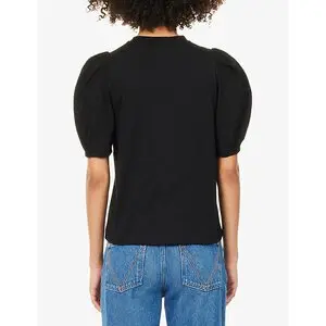 ME+EM Puff-sleeve Cotton Top