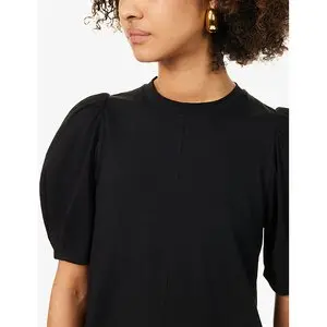 ME+EM Puff-sleeve Cotton Top