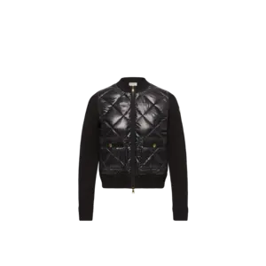 Moncler Cotton Padded Cardigan - Black
