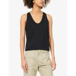 ME+EM Scoop Neck Sleeveless Stretch-jersey Top