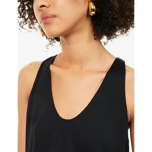 ME+EM Scoop Neck Sleeveless Stretch-jersey Top