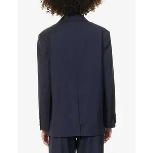 ME+EM Pinstripe Wool-blend Oversized Blazer
