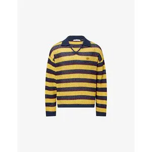 DAILY PAPER V-neck Crochet-knit Sweater
