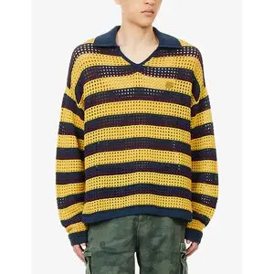 DAILY PAPER V-neck Crochet-knit Sweater