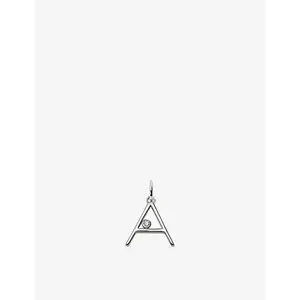 Monica Vinader Sterling And Lab-grown Diamond Solitaire Initial Pendant - Silver