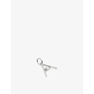 Monica Vinader Sterling And Lab-grown Diamond Solitaire Initial Pendant