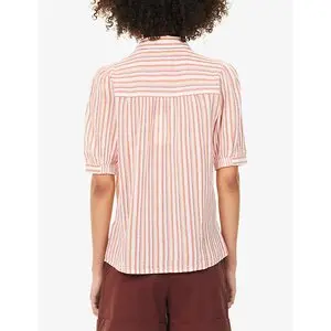 ME+EM Striped Short-sleeve Cotton Shirt