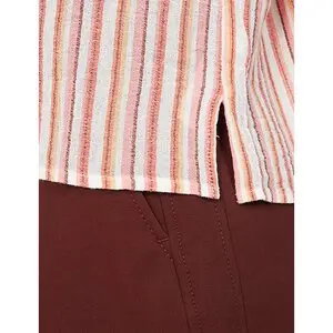 ME+EM Striped Short-sleeve Cotton Shirt