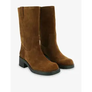 Kurt Geiger Suede Pull-on Block Heel Boots