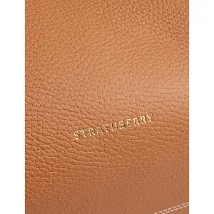 Strathberry Barra Grained Leather Tote Bag - Tan