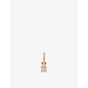 CRYSTAL HAZE 18ct Yellow-gold Plated Brass And Cubic Zirconia Bear Connector - Rainbow