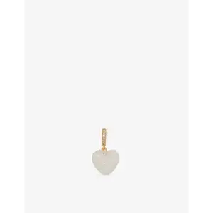 CRYSTAL HAZE 18ct Yellow-gold Plated Brass And Enamel Jelly Heart Pendant - Cloud