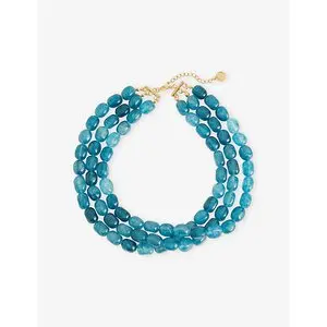 MINERVA Beaded Apatite Necklace - Blue