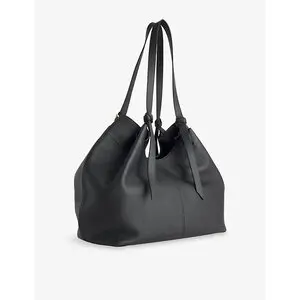 Strathberry Barra Logo-plaque Leather Tote Bag - Black