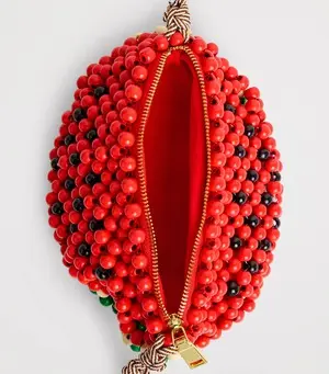 ALEMAIS Alemaïs Beaded Watermelon Shoulder Bag