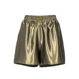 VAZAF Relaxed Fit Satin Shorts With Sheen Finish