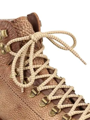 Brunello Cucinelli Leather Ankle Boots With Lace-up Fastening