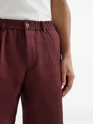 Brunello Cucinelli Linen And Virgin Wool Chevron Bermuda Shorts