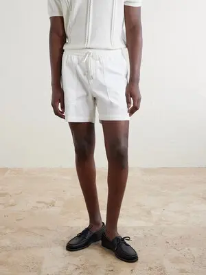 Mr P. Straight-leg Cotton Drawstring Shorts