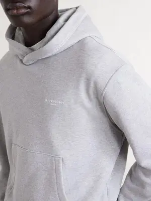 Givenchy Logo Embroidered Cotton Hoodie