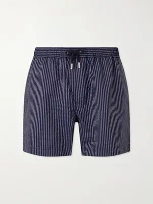 Mr P. Striped Swim Shorts - Blue