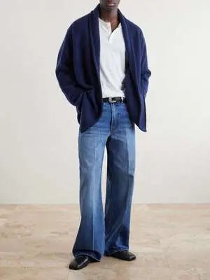 THE ELDER STATESMAN Shawl-collar Cashmere Cardigan
