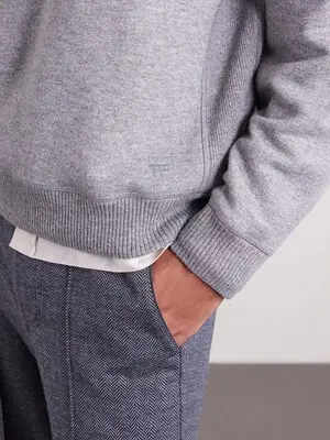 TOM FORD Cashmere And Cotton-blend Crew Neck Sweater