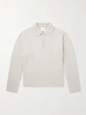 THE ELDER STATESMAN Dume Rugby Cashmere Polo Sweater