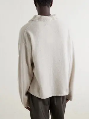 THE ELDER STATESMAN Dume Rugby Cashmere Polo Sweater