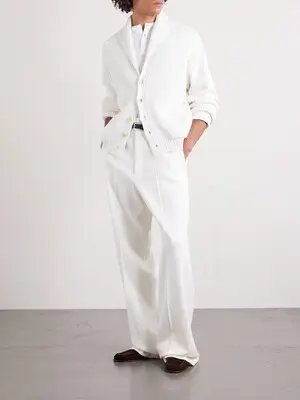 TOM FORD Ribbed Cashmere And Cotton-blend Cardigan