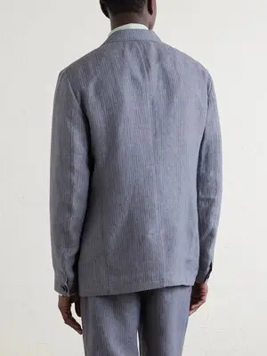 Oliver Peoples Wilkins Pinstriped Linen Suit Jacket
