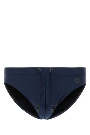 Giorgio Armani Navy Stretch Nylon Swimming Brief - Blue
