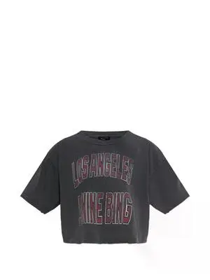 ANINE BING Johnny Logo T-shirt - Black
