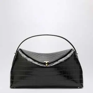 TOTEME Dark Crocodile-embossed Leather Everyday Bag - Brown
