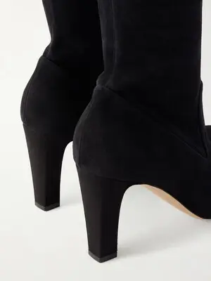 Manolo Blahnik Pavisco 90 Suede Knee-high Boots