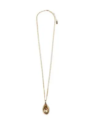 Chloé Gold Metal Pendant Necklace With Mirror Detail - Multicolor
