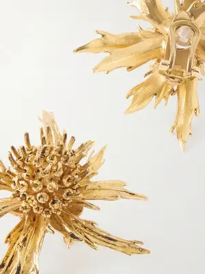 Saint Laurent Tone 'chardon' Clip Earrings